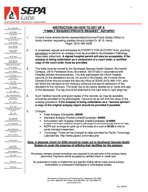 Fillable Online PRIVATE AUTOPSY REQUEST FORM Fax Email Print - pdfFiller