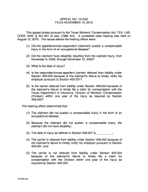 Fillable Online Insurance Complaint Process - Texas Department of ...