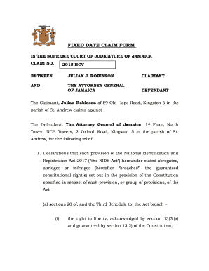 Fillable Online FIXED DATE CLAIM FORM Fax Email Print - pdfFiller