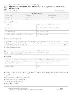 Fillable Online Application for General Air Contaminant Discharge Permits and Permit Fax Email ...