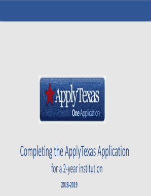 Fillable Online Completing the ApplyTexas Application Fax Email Print ...