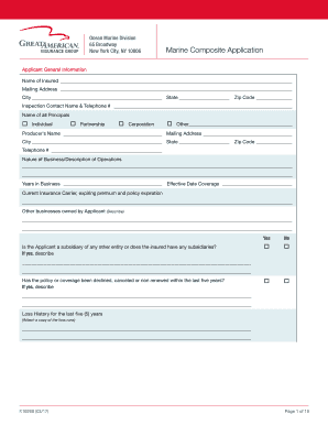 Fillable Online MARINE COMPOSITE APPLICATION Fax Email Print - pdfFiller