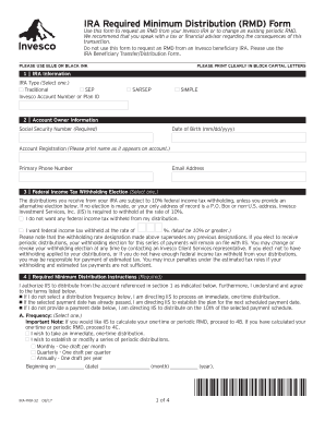 Fillable Online IRA Required Minimum Distribution (RMD) Form Fax Email ...