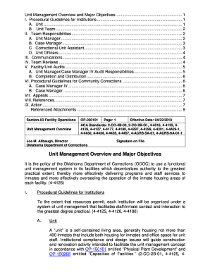 Fillable Online Program Statement 5321.07, Unit Management Manual - BOP ...