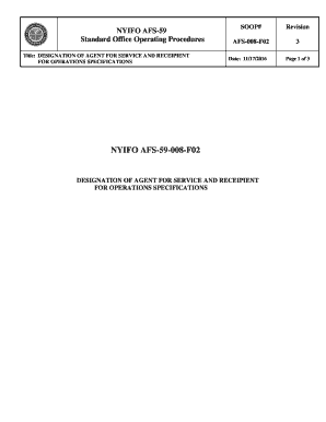 Fillable Online Flight Standards District Offices - Federal Aviation ...
