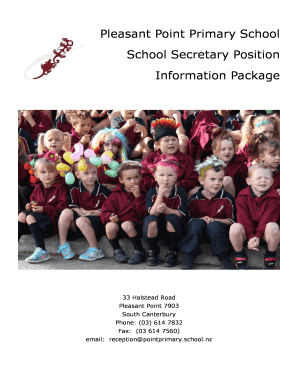Fillable Online pointprimary school Pleasant Point Primary School ...