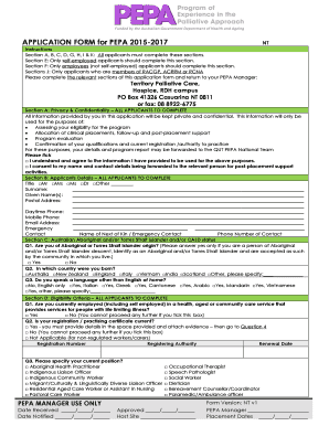 Fillable Online Section A, B, C, D, G, H, I & K: All applicants must ...