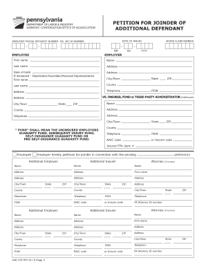 Fillable Online Workers' Compensation Forms - Labor & Industry - PA.gov ...
