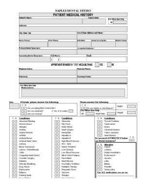Fillable Online Med-Hx+Dental-Hx Fax Email Print - pdfFiller