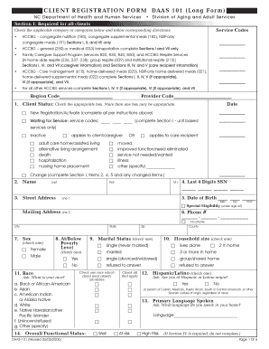 Fillable Online CLIENT REGISTRATION FORM DAAS 101 (Long Form) Fax Email ...