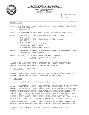 Fillable Online UNITED STATES MARINE CORPS - quantico.marines.mil Fax ...