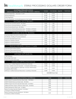 Fillable Online sterile processing dollars order form - healthmark.info ...