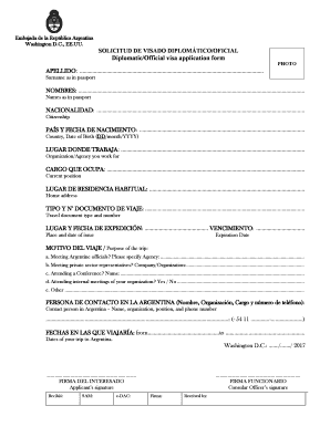 Fillable Online Diplomatic/Official visa application form Fax Email ...