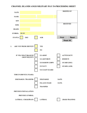 Fillable Online CHANNEL ISLANDS ANGB MILITARY PAY IN-PROCESSING SHEET ...