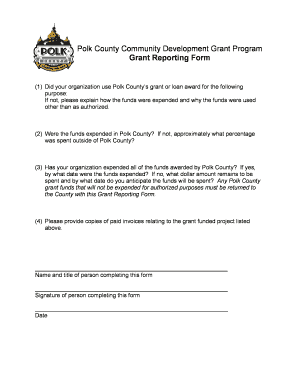 Fillable Online Development Grant Reporting Form Fax Email Print ...