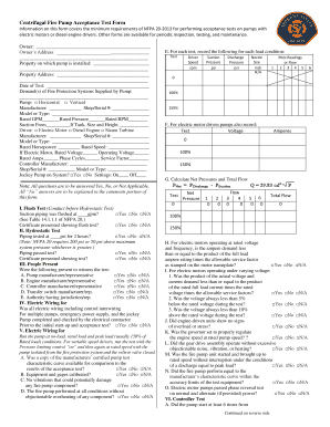 Fillable Online Centrifugal Fire Pump Acceptance Test Form - Spokane ...