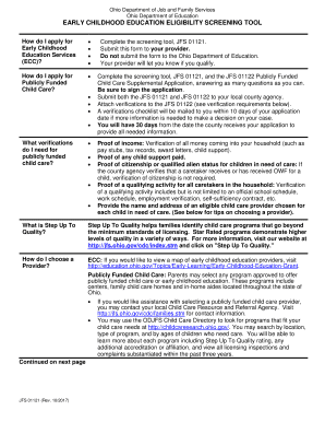 Early Childhood Education Eligibility Screening Tool - Fill Online ...