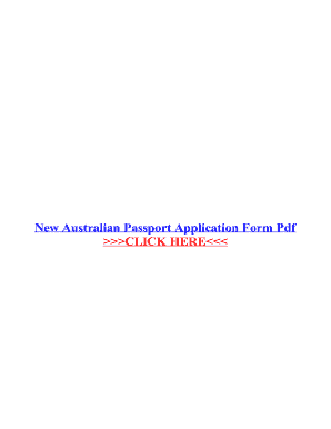 Fillable Online New Australian Passport Application Form Pdf Fax Email ...