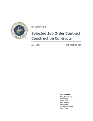 Fillable Online Selected Job Order Contract Construction Contracts Fax ...
