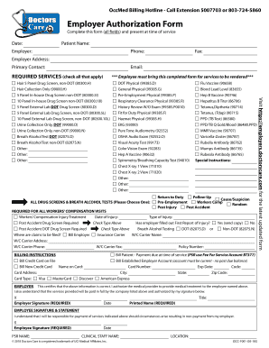 Fillable Online employer authorization form Fax Email Print - pdfFiller