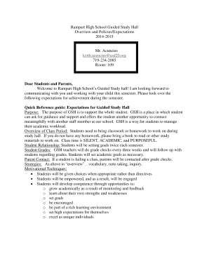 Fillable Online rampart asd20 Rampart High School Guided Study Hall ...