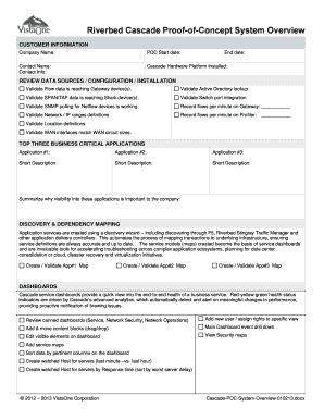 Fillable Online Riverbed Cascade Proof of Concept System Overview Fax ...