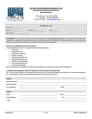 Fillable Online PRE-APPLICATION CONFERENCE REQUEST (PAP) Planning ...
