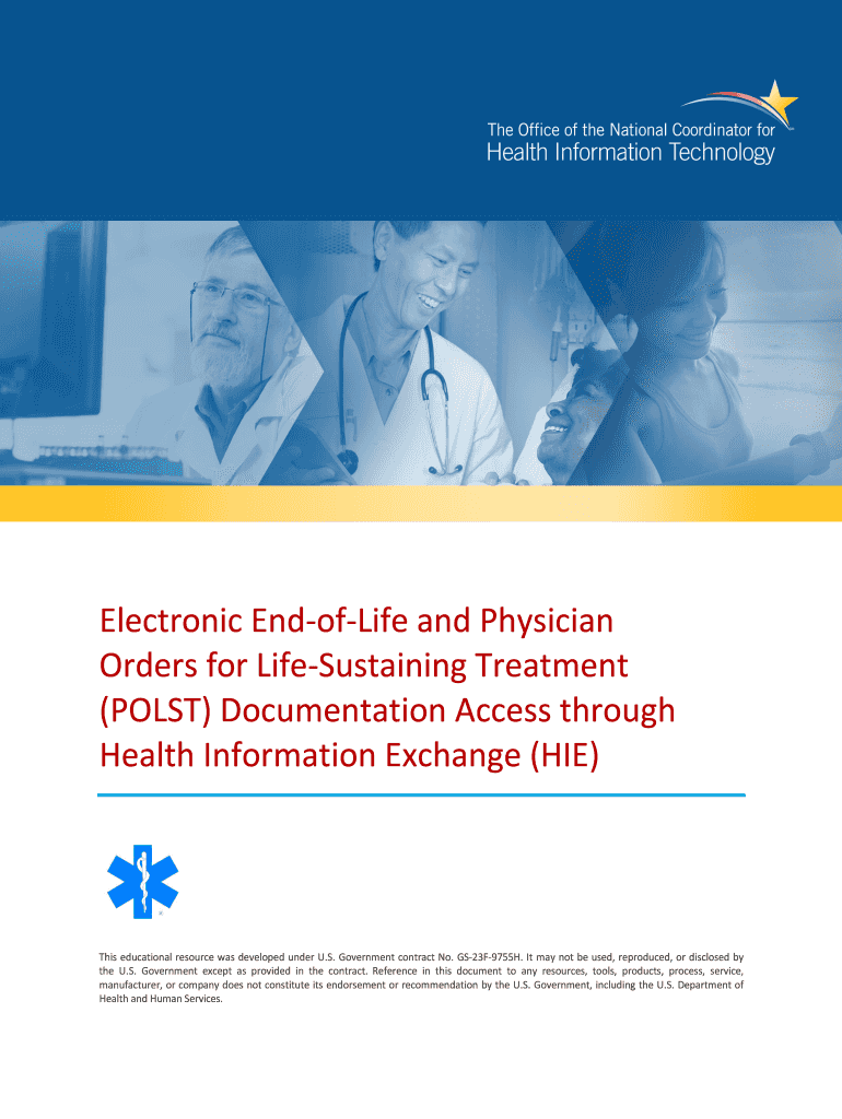 Fillable Online Electronic End-Of-Life and Physician Orders for Life ...
