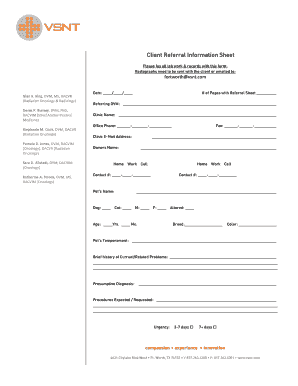 Fillable Online Client Referral Information Sheet - FTW.docx Fax Email ...
