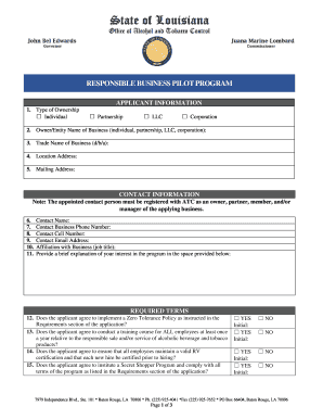 Fillable Online atc la Download ATC Responsible Vendor Program ...