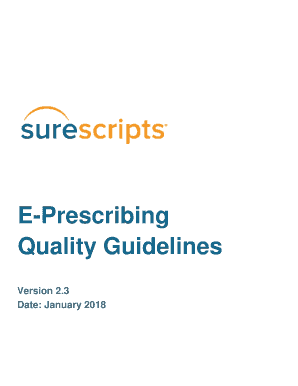 Fillable Online E-Prescribing Quality Guidelines - Surescripts Fax ...