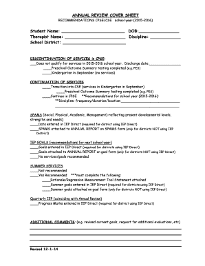 Fillable Online ANNUAL REVIEW COVER SHEET - Up Wee Grow Fax Email Print ...