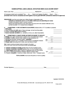 Hld Score Sheet - Fill Online, Printable, Fillable, Blank | pdfFiller