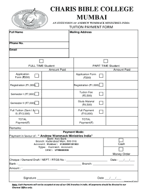 Charis Bible College Mumbai - Fill Online, Printable, Fillable, Blank ...