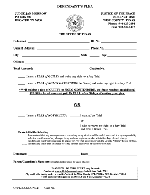 Fillable Online Wise County JP1 Fax Email Print - pdfFiller