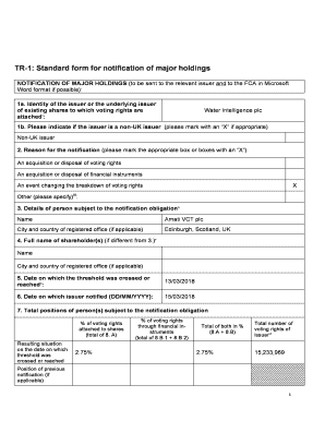 Fillable Online Water Intelligence plc Fax Email Print - pdfFiller