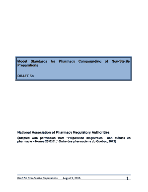 Fillable Online Model Standards for Pharmacy Compounding of Non-Sterile ... Fax Email Print ...