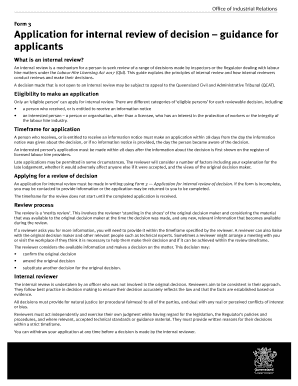 Fillable Online Form 3Application for internal review - Labour hire ...