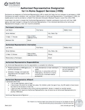 Fillable Online ihss authorized representative Fax Email Print - pdfFiller