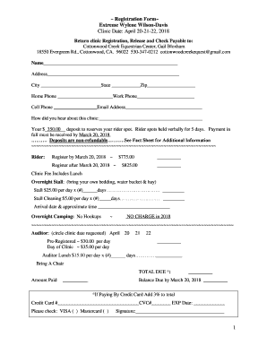 Fillable Online Rider Sign Up Sheet Fax Email Print - pdfFiller
