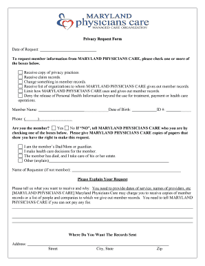 Fillable Online MPC - Privacy Authorization Form - Maryland Physicians ...