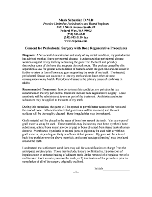 Fillable Online perio surgery and bone regeneration consent form.doc ...