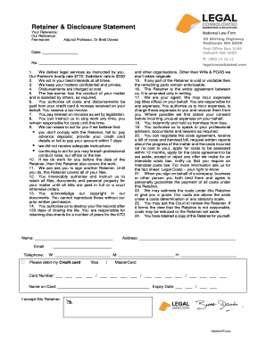 Fillable Online Retainer & Disclosure Statement - Legal Consolidated ...