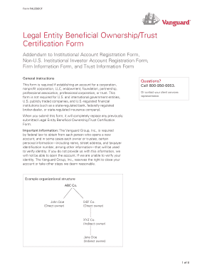 Fillable Online Legal Entity Beneficial Ownership/Trust Certification Form - ... Fax Email Print ...