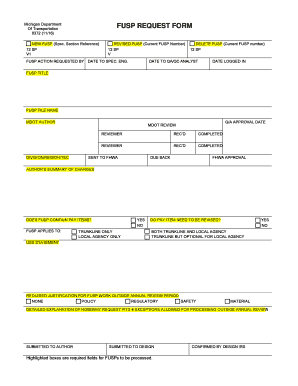 Fillable Online FUSP REQUEST FORM. FUSP REQUEST FORM Fax Email Print ...