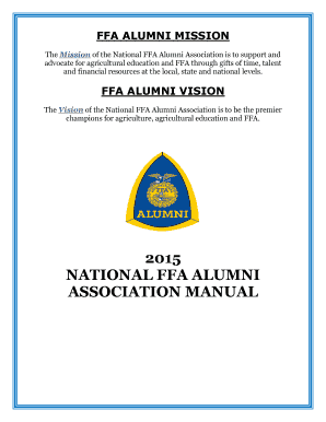 Fillable Online FFA ALUMNI MISSION Fax Email Print - pdfFiller