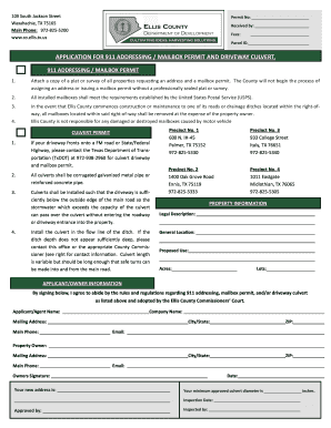 Ellis County 911 Addressing - Fill Online, Printable, Fillable, Blank ...