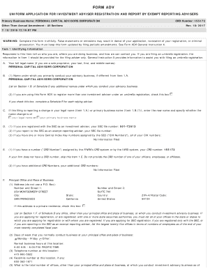 Fillable Online Form ADV Part 1 Fax Email Print - pdfFiller