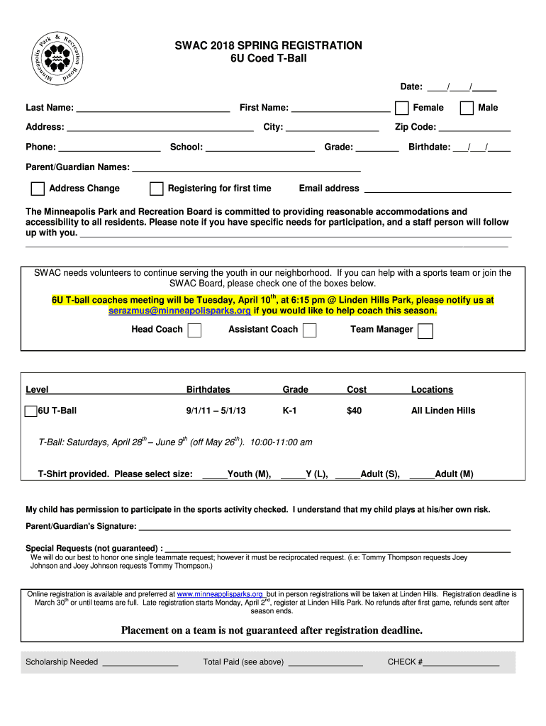 Fillable Online 2018 Toyota SWAC Men's BBall Tournament Central ...