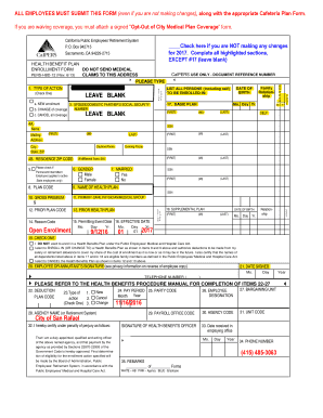 Fillable Online Health Benefit Plan Enrollment Form - San Rafael, California Fax Email Print ...